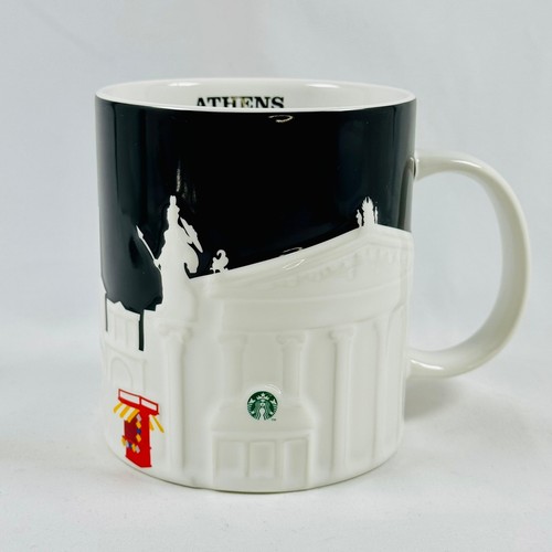 Starbucks Athens Greece Mug Black White You Are Here Collection Coffee ...