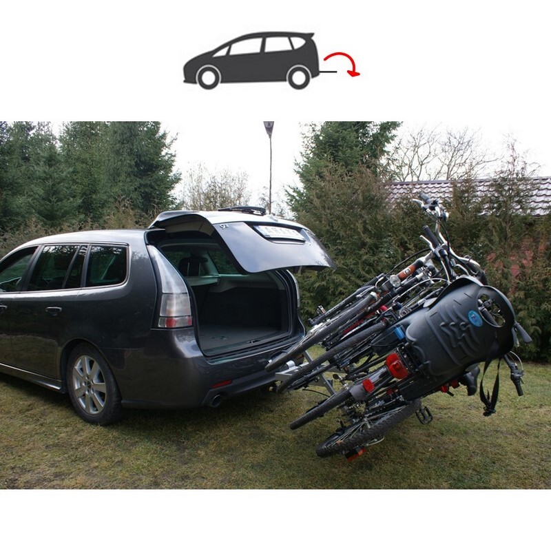 Towbar Mounted Tilting 4 Bike Rack Cycle Carrier Steel Hitch Platform ...