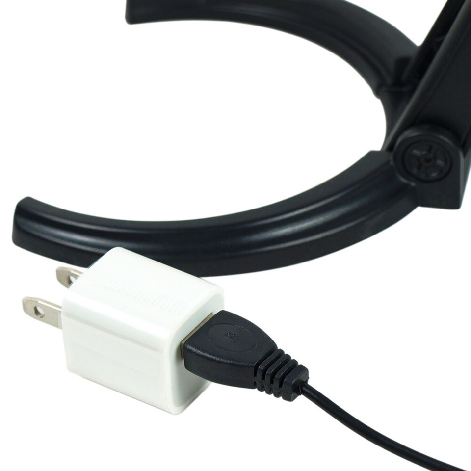 2.5X-8X Foldable LED Lighted Magnifying Lamp Reading Magnifier with USB ...