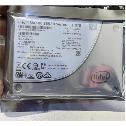 Intel DC S3520 1.6TB SSD 2.5" SATA III 6Gb/s SSDSC2BB016T7 Solid State ...