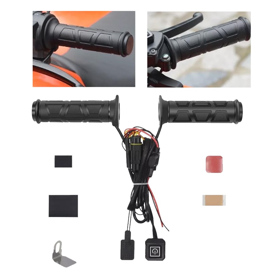 ATV Heated Hand Grips 12V 22mm Handlebar Heater 3 Gear Temperature ...