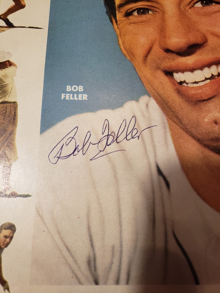 VINTAGE APRIL 1949 SPORT MAGAZINE BOB FELLER AUTO AUTOGRAPH SIGNED ...
