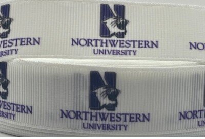 Northwestern University Ribbon - 7/8" Grosgrain Ribbon - College Ribbon ...