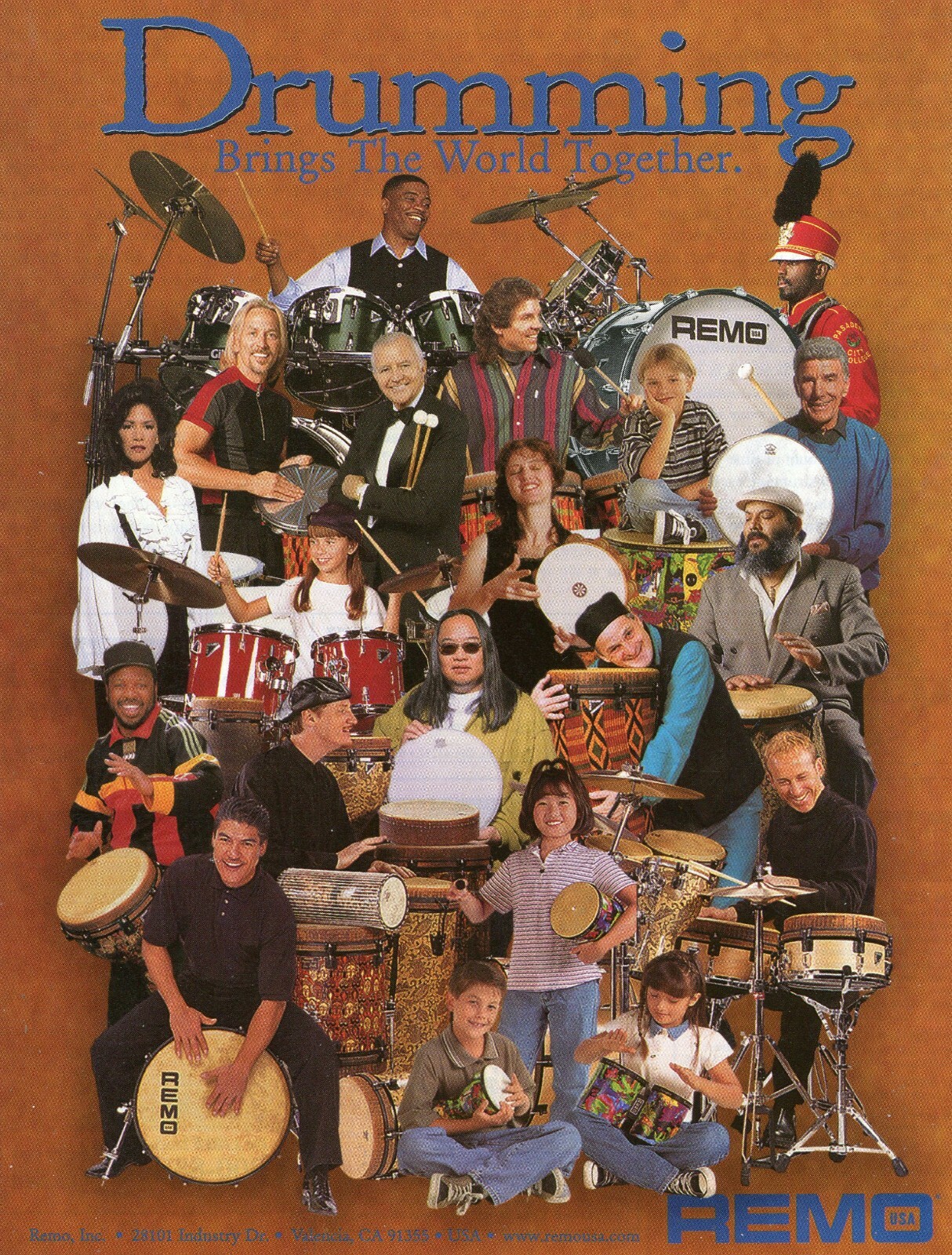 1998 Print Ad of Remo World Percussion Drumming Brings The World ...