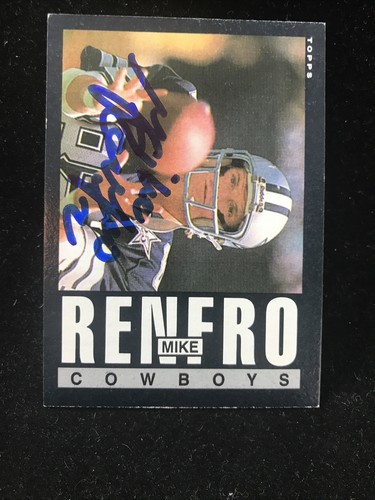 Mike Renfro -TCU- Dallas Cowboys Autographed Card | eBay