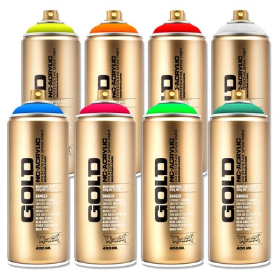 Montana Cans GOLD Fluorescent 400ml UV Neon Sprühdose Farbe Spray Lack ...
