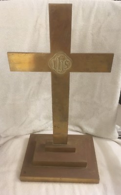 US NAVY WWII USN/USMC Large 17" chaplain Altar Cross WW2 USGI Chaplain ...