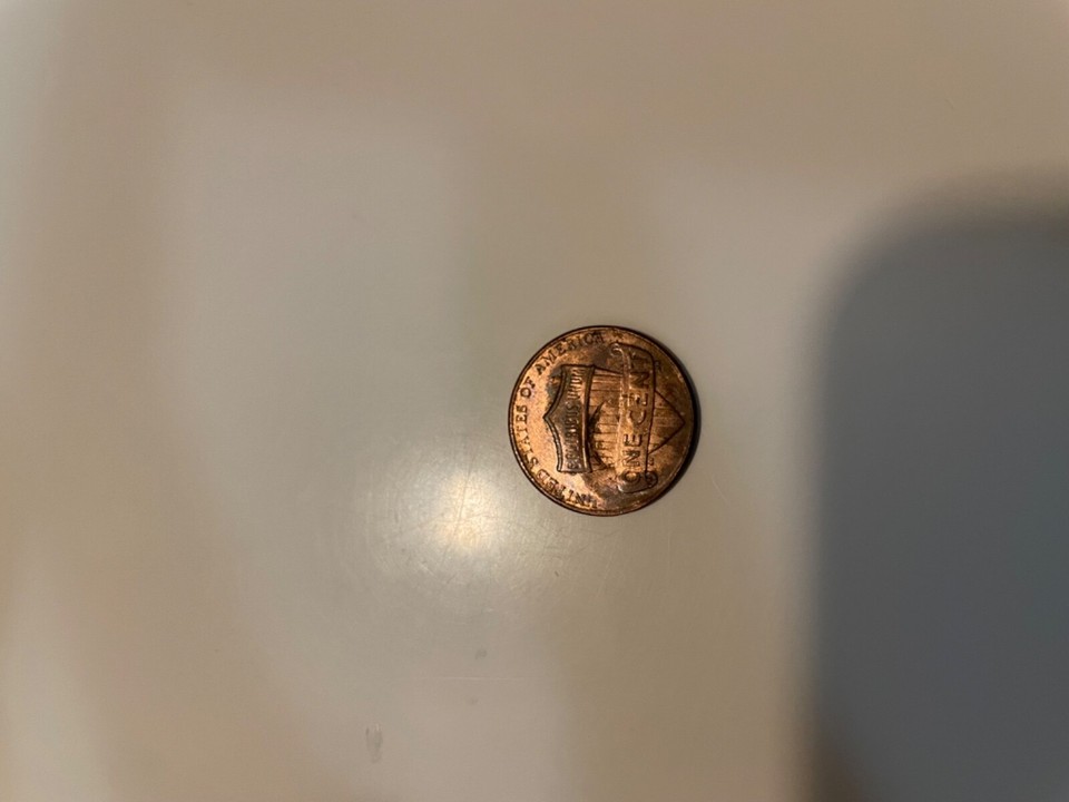 2014 D Lincoln Shield Cent Mint Error, Defective Planchet Lamination ...