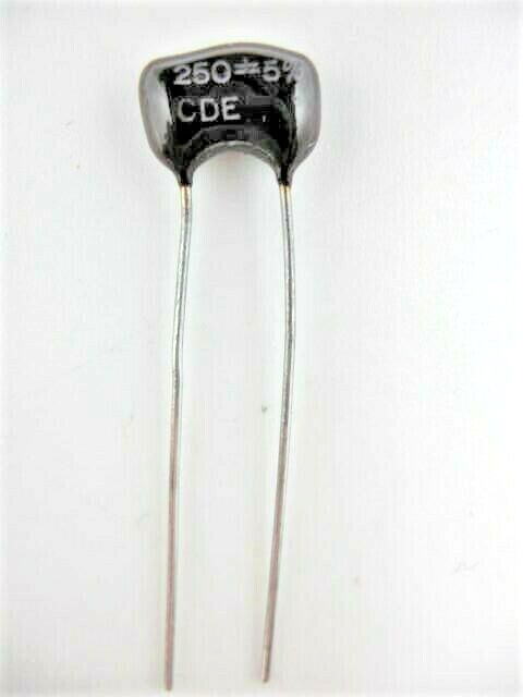 12X - 250pF 5% @ 500V - (CDE) DIP SILVER MICA CAPACITOR~~ RF CIRCUITS ...