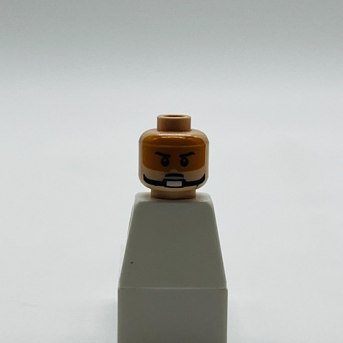 Lego Minifigure Head Zev Senesca Stern Black Eyebrows, Pupils, Orange ...