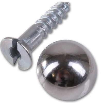 8mm x 3/4" SMALL CHROME DOME CAPS MIRROR SCREWS Head Cover Wall ...