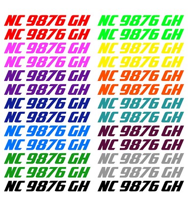 BOAT PWC JET SKI SEA DOO CUSTOM REGISTRATION HULL ID NUMBER DECAL ...