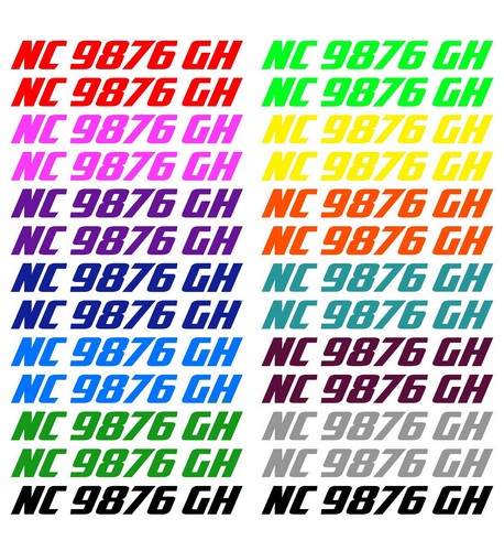 BOAT PWC JET SKI SEA DOO CUSTOM REGISTRATION HULL ID NUMBER DECAL ...
