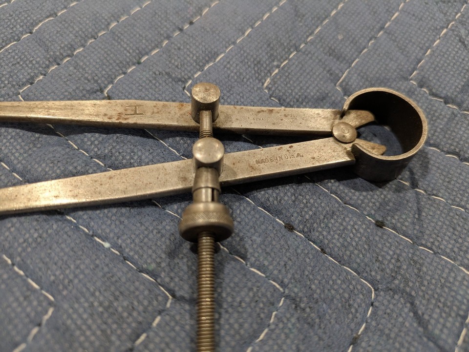 Vtg Starrett Machinist Inside/Outside Spring Calipers Compass Dividers ...