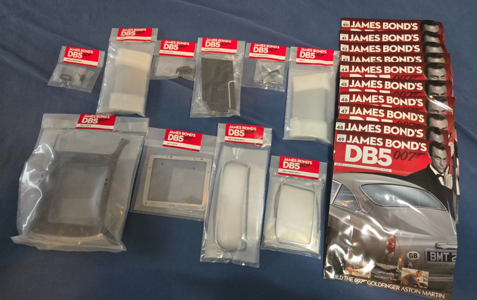 EAGLEMOSS 1/8 ASTON MARTIN DB5 JAMES BOND 007 COMPLETE KIT ISSUES/PARTS ...