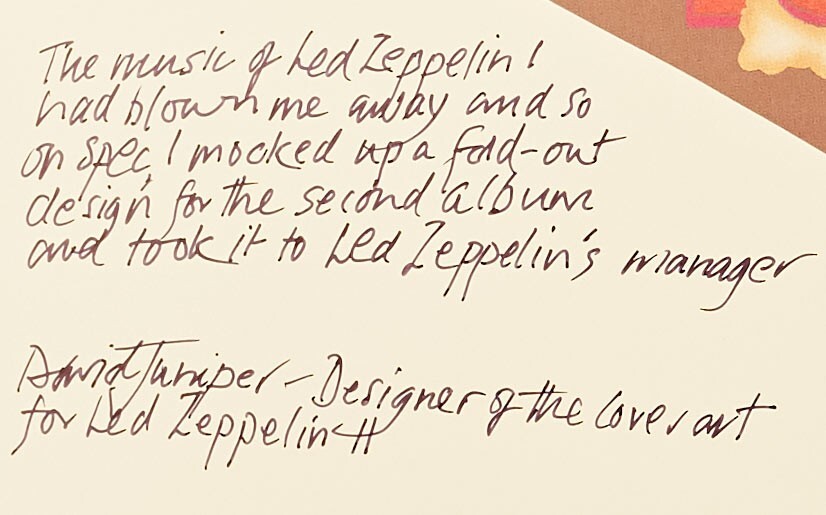 "Led Zeppelin II Album Designer David Juniper Handwritten Essay Signed ...