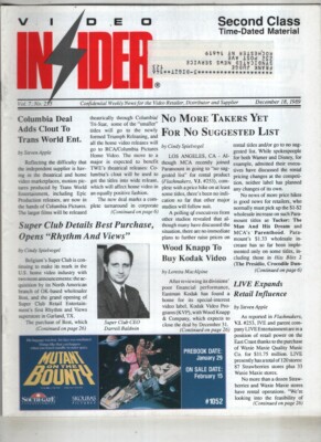 Video Insider Mag Super Club CEO Darrell Baldwin December 18 1989 ...