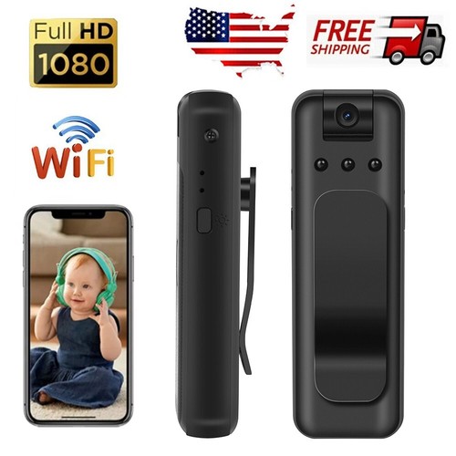 HD 1080P Body Camera Night Vision Voice Video Recording Mini Cam 128GB ...