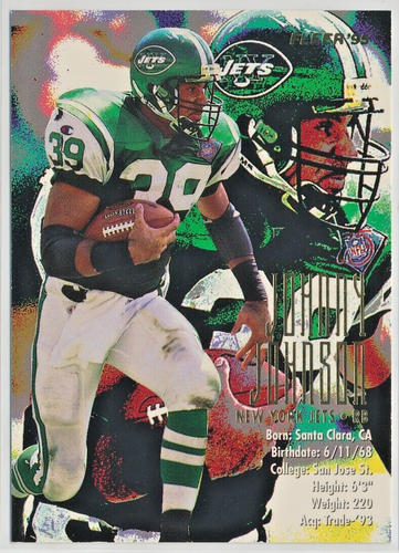 1995 Fleer Football - Johnny Johnson - New York Jets - Base - #292 | eBay