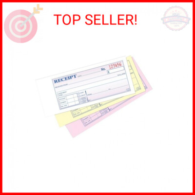 Adams Money/Rent Receipt Book, Carbonless, 3-Part, 2-3/4 x 7-3/16 ...