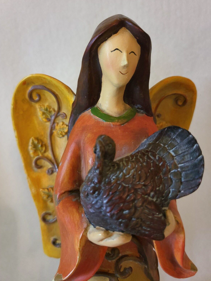 Thanksgiving Angel figurine, "God Bless our Family" Turkey | eBay