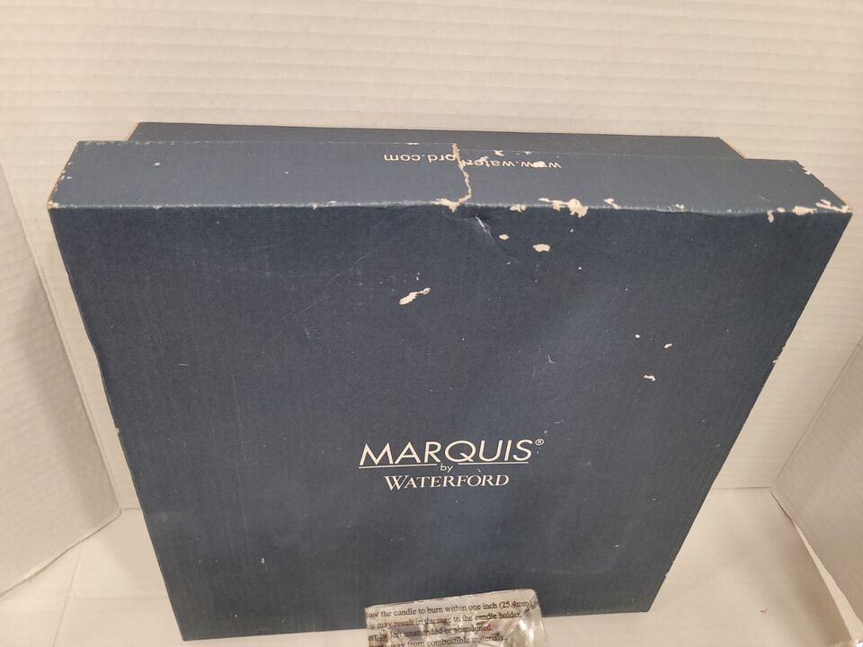 Marquis By Waterford Treviso Set Of 3 Crystal Candlesticks Holders New In Box | eBay
