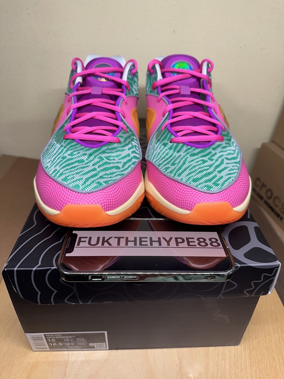 DS Nike KD 16 EASY ASW 2024 All Star Pink Green Durant FJ4240-300 Men’s ...