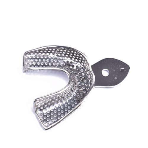 Dental Stainless Steel Autoclavable Metal Impression Trays S/M/L Upper ...