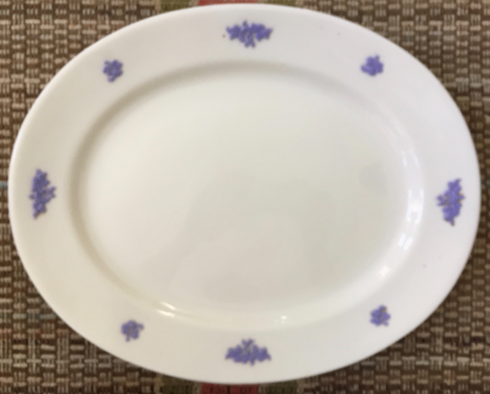 Adderley Ware China Blue Chelsea Sprig Porcelain Oval Platter Plate 13 ...