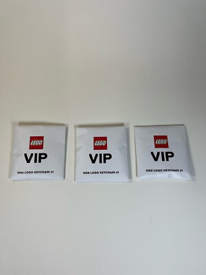 Lego VIP Vintage Logo Keychain Lot Of 3 / 1950, 1958, 1964 / Free ...
