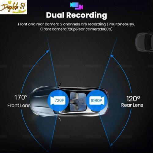 360° Panoramic 4G Car Dash Cam Rearview Mirror Cameras Android 8.1 GPS ...