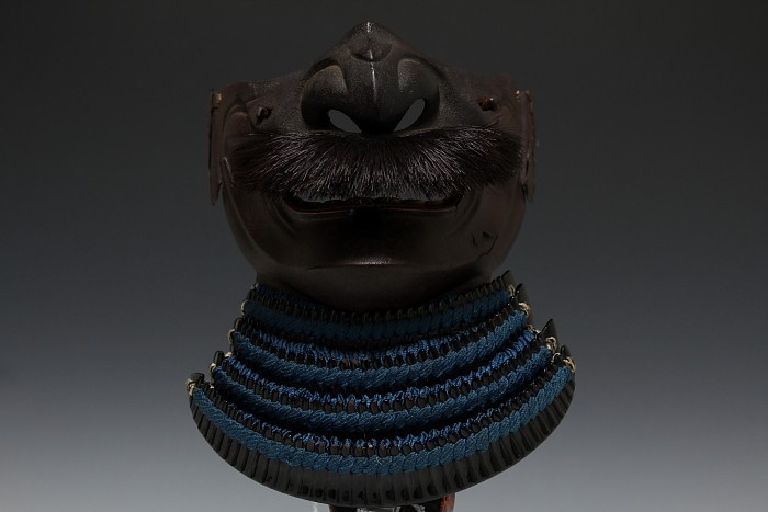 Japan antique iron menpo yoroi Kabuto mask Armor koshirae katana ...