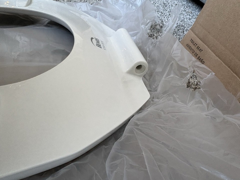BEMIS 1955SSCT Commercial Elongated Open Front Toilet Seat Heavy Duty ...
