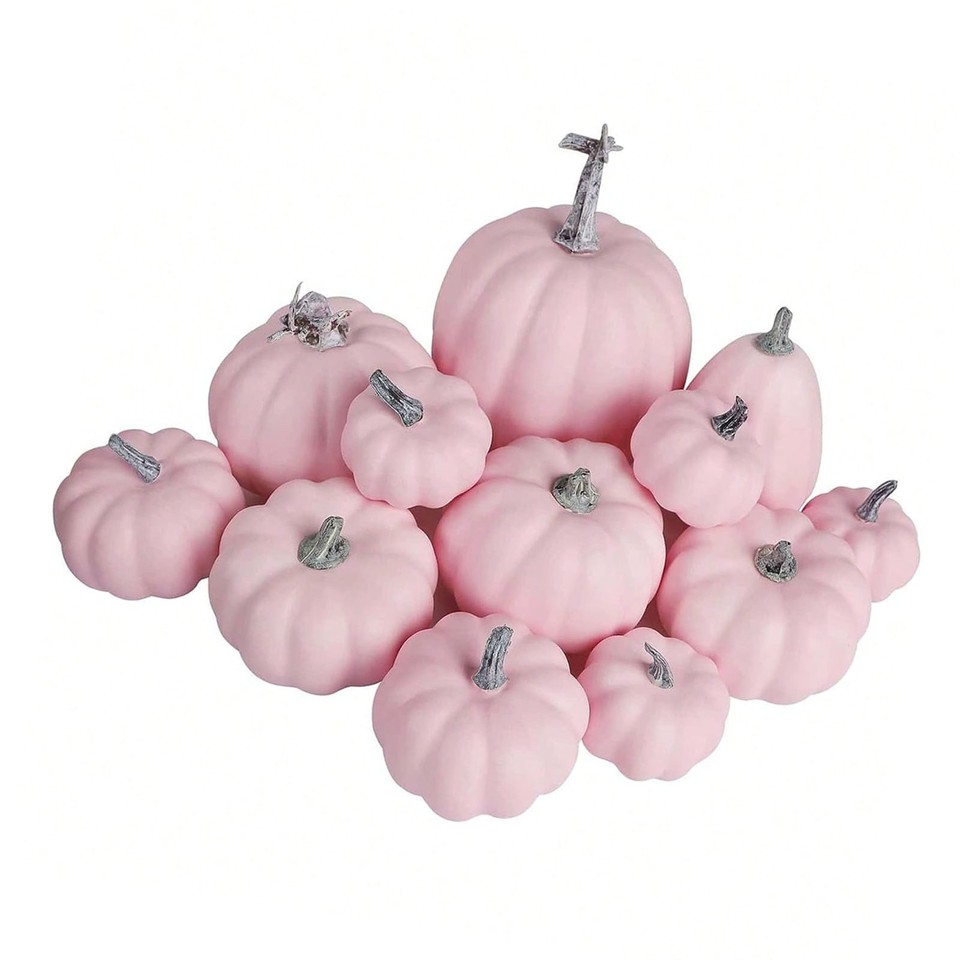 12PCS Artificial Pumpkins Colorful Faux Pumpkin Props For Holiday Decor ...