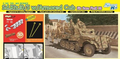 DRAGON 6677 1/35 Sd.Kfz.10/5 w/Armored Cab 2cm FlaK38 | eBay