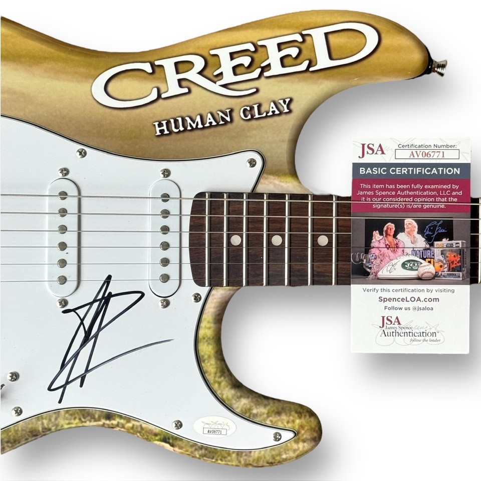 Scott Stapp Signed Guitar Custom Graphics JSA COA Creed Human Clay ...