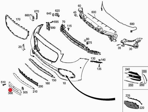 MB E-CLASS W213 FRONT BUMPER LICENSE NUMBER PLATE A2138802400 2016 | eBay