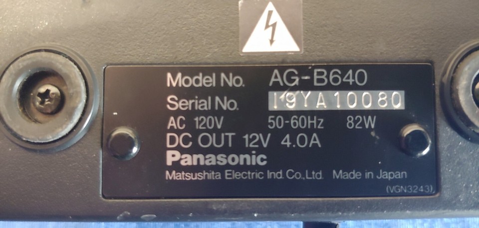 Panasonic AG-B640 Power Supply | eBay