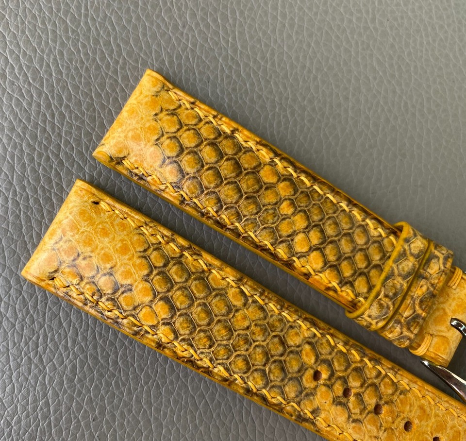 Genuine Snake Skin leather Watch Strap Band size 16 18 19 20 21 22 23 ...