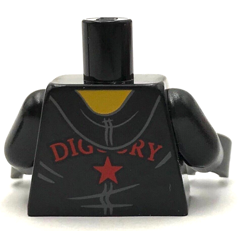 Lego New Black Torso Robe w/ Yellow Lining Hufflepuff Badge Part | eBay