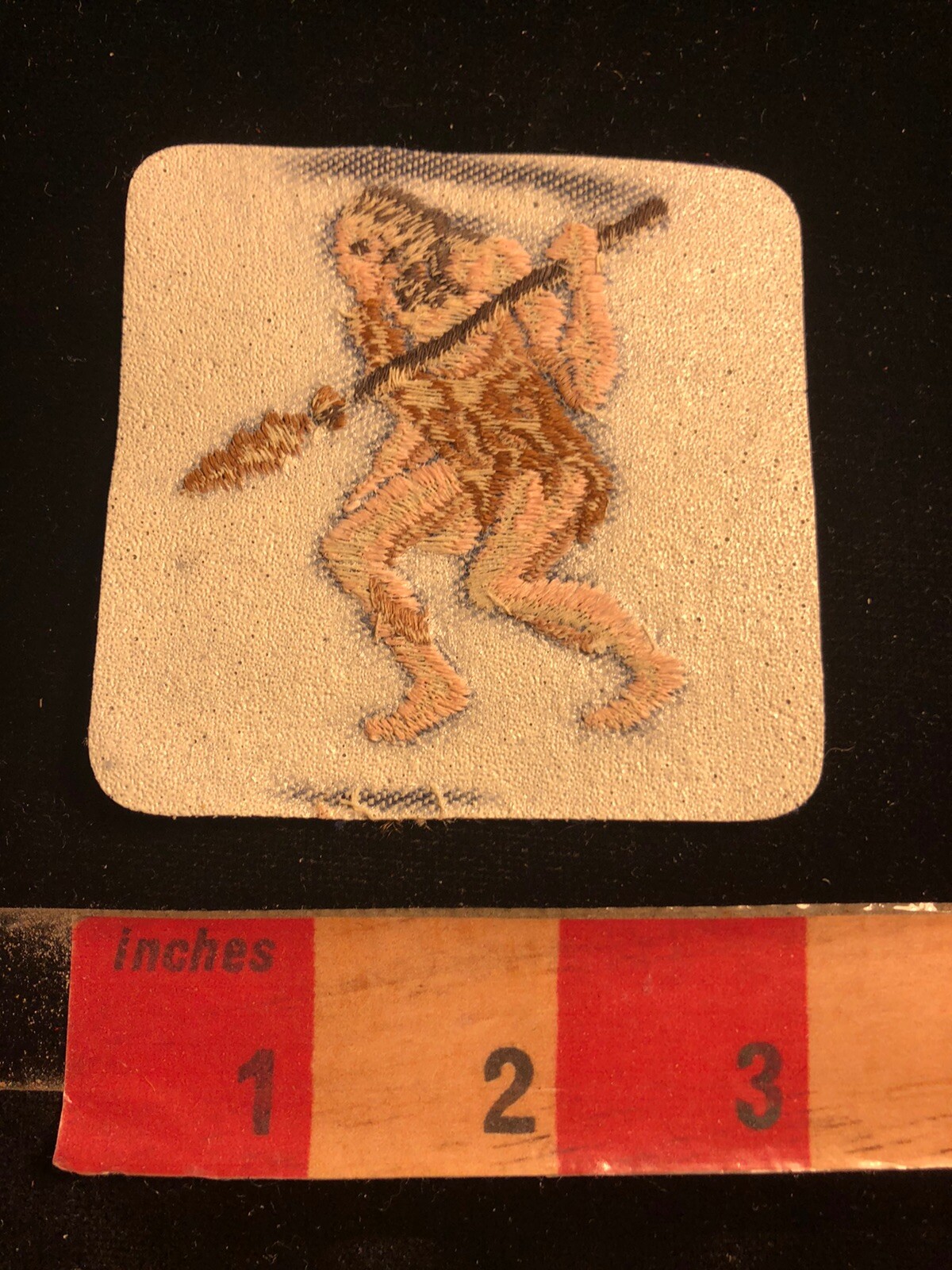 Denim CAVEMAN With Spear Patch (Stone Age Neolithic Man) 03RL | eBay