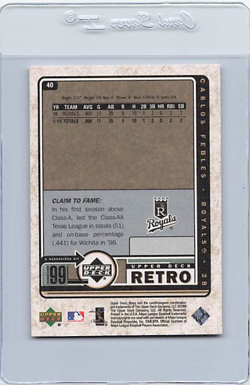 1999 UD Retro #40 Carlos Febles Royals Signed Auto *G6380 | eBay