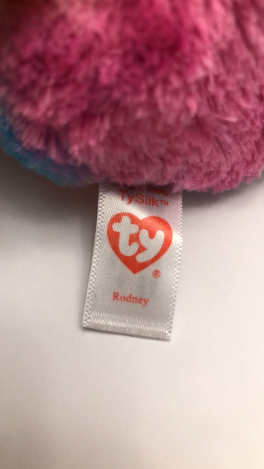 Ty Beanie Boos Rodney the Hamster with swing tags Tie dye fur pink eyes ...