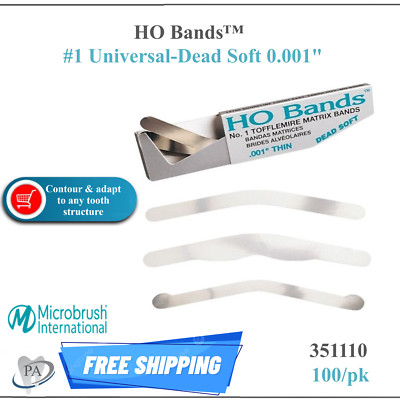 HO Bands Tofflemire Matrix Band #1 Universal-Dead Soft 0.001", 100/pk ...