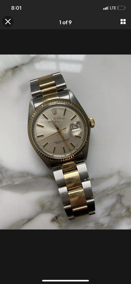 Rolex Datejust Ref: 16013 36mm Two Tone S. Steel / 18K Gold Jubilee ...