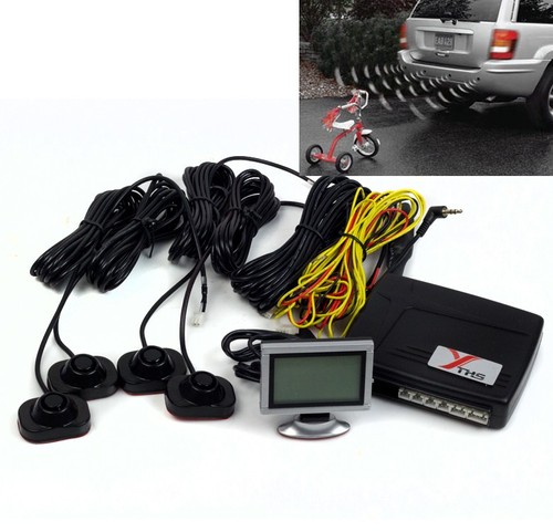 4X REVERSE PARKING ASSIST SENSOR ALERT SYSTEM KIT REAR NEW UNIVERSAL ...