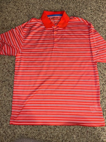 Nike Golf Large Red Dri-Fit Button Down Polo RN#56323 CA#05553 | eBay