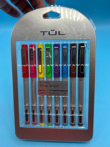 TUL Fine Liner Felt-Tip Pens, Ultra-Fine, 0.4 Mm, Silver Barrel ...