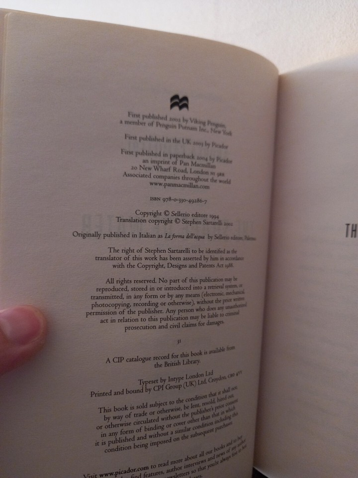 Andrea Camilleri Book Bundle X 9 Paperbacks Inspector Montalbano ...