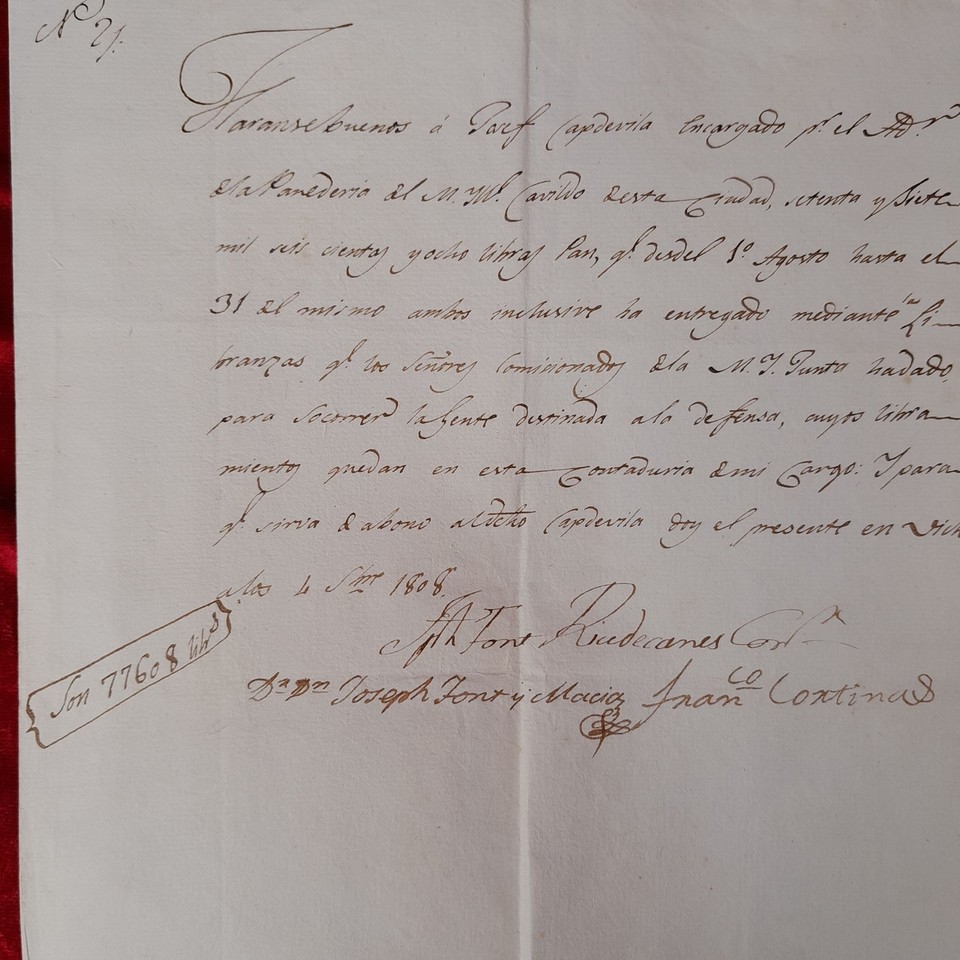 Doc-1285. 7 Signed Tariffs Joseph Fons Rivadecanes. 1808. | eBay